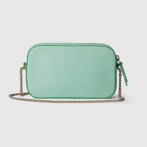 Gucci Gg Marmont Shoulder Bag - Pastel Green Leather | Editorialist